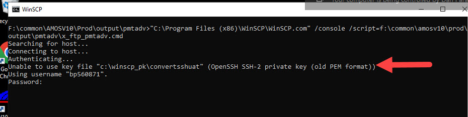 Cant Get Script To Work Using A Public Key Support Forum Winscp